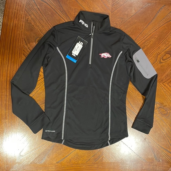 Ping | Jackets & Coats | Ping Ranger Black Quarter Zip Pullover With ...